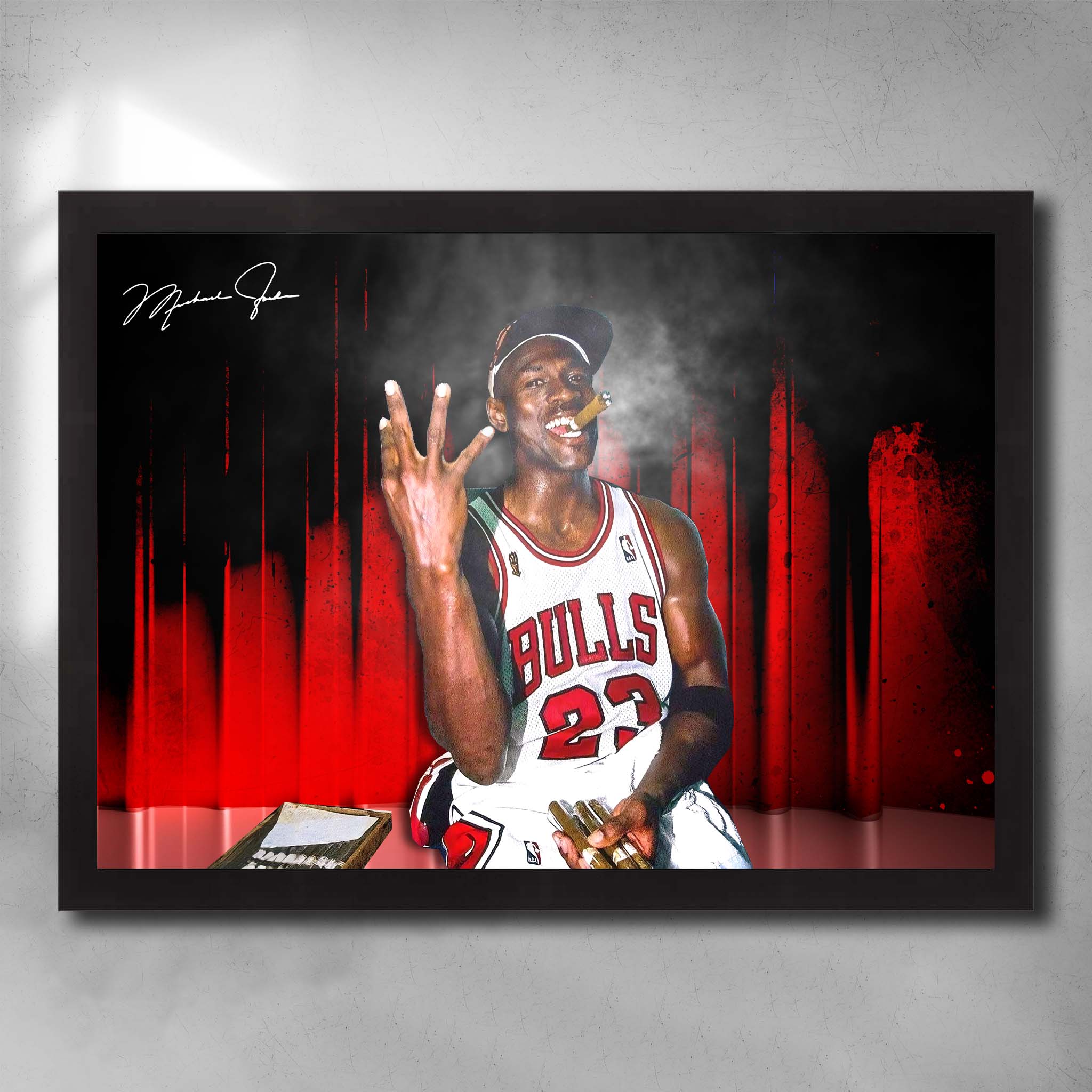 Michael Jordan Cigar Art – Sports Cave