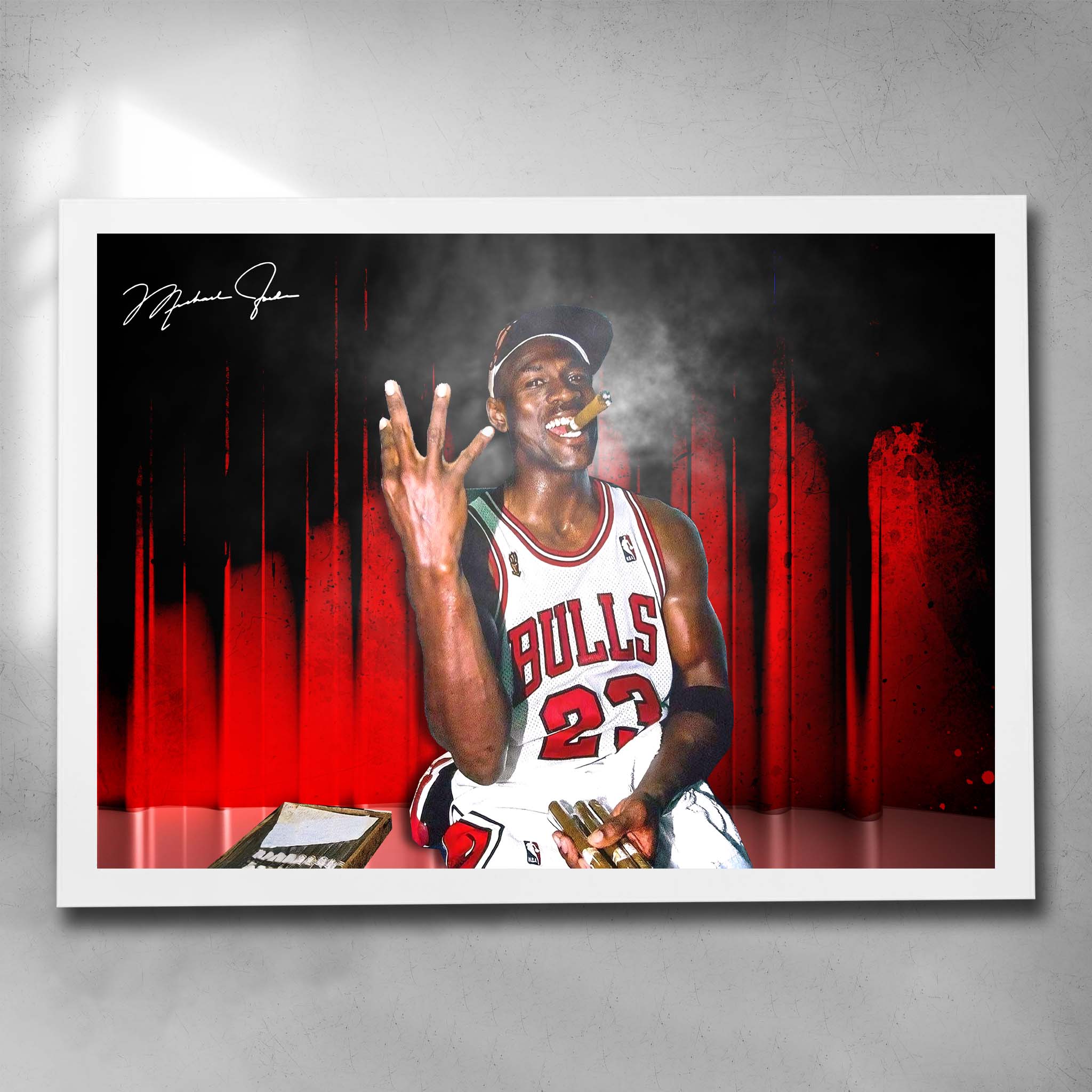 Michael Jordan Cigar Art – Sports Cave