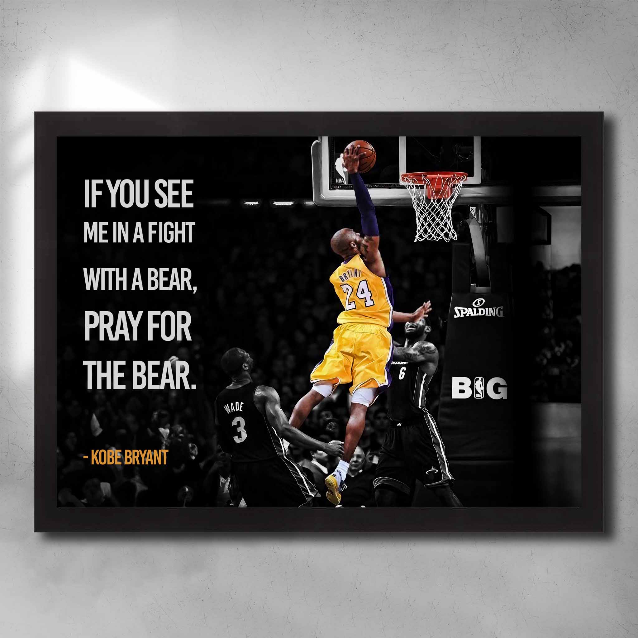Bear vs Mamba Kobe Motivation Art – Sports Cave